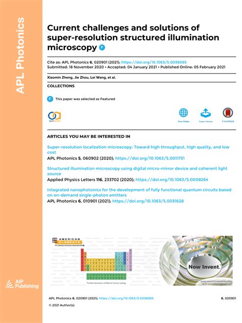 Pdf Current Challenges And Solutions Of Super Resolution Structured Illumination Microscopy