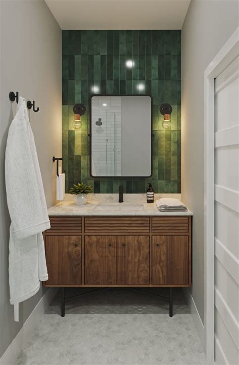 Black Bathroom Vanity Green Walls