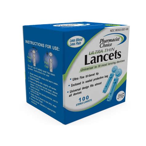 Pharmacist Choice Twist Top Universal Lancets 31g