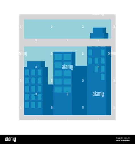 Window With Cityscape View Scene Stock Vector Image And Art Alamy