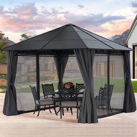 Mastercanopy 10x10 Outdoor Hardtop Gazebo Aluminum Frame
