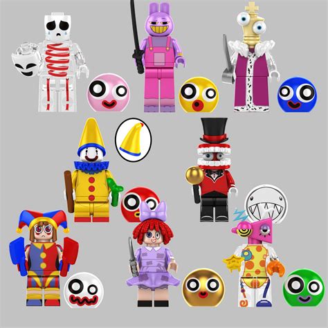 Pomni Kaufmo Caine Raghata Jax Minifigures Fit Lego The Amazing Digital