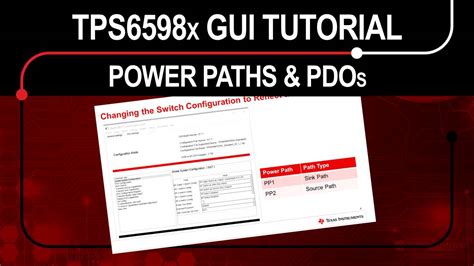 TPS X GUI Tool Power Paths PDOs Video TI Com