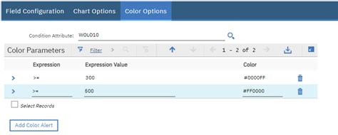 color coding start center result sets multiple colors maximo open