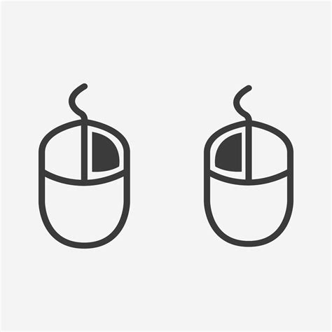 Computer Mouse Icon Vector Set Symbol Sign 15154828 Vector Art At Vecteezy