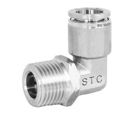 Stc Mes 12mm R38 W Male Elbow Swivel Stainless Steel Gripper Style