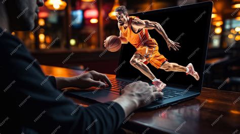Premium Ai Image Caucassian Basketball Player In Dynamic Action With