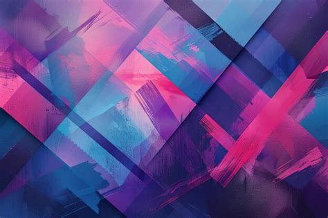 Abstract Blue Purple Background With Geometric Panel Premium Ai Generated Image