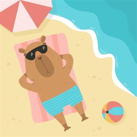 Beach Bear Vector Art Icons And Graphics For Free Download