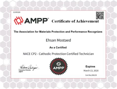 Happy To Share That I Have Earned My Nace Cp2 Cathodic Protection Technician Certification