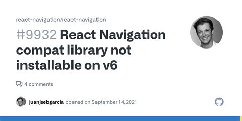 React Navigation Compat Library Not Installable On V6 · Issue 9932