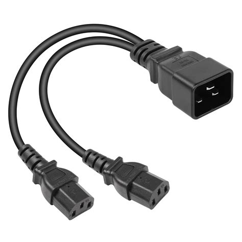 Sinloon Iec 320 C20 To Dual C13 Power Cord C20 Male To 2 X C13 Y Splitter Adapter