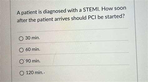 A Patient Is Diagnosed With A Stemi How Studyx
