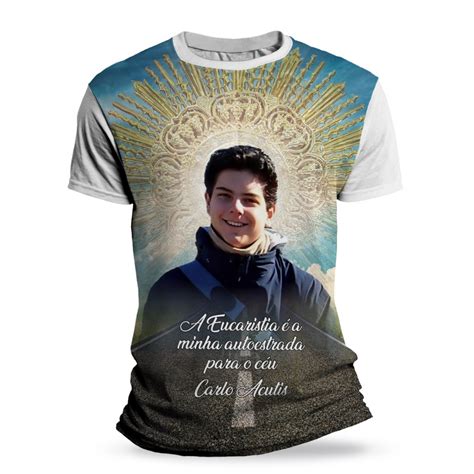 Camiseta Religiosa Católica Carlo Acutis Modelo 3 Shopee Brasil