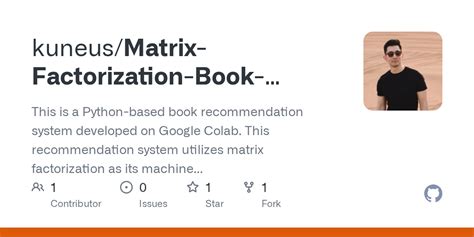 Github Kuneusmatrix Factorization Book Recommendation System This