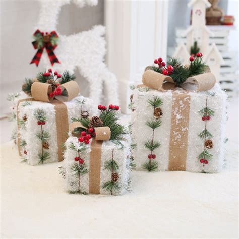 Decorative Christmas T Box With Hollow Cuboidal Design Online