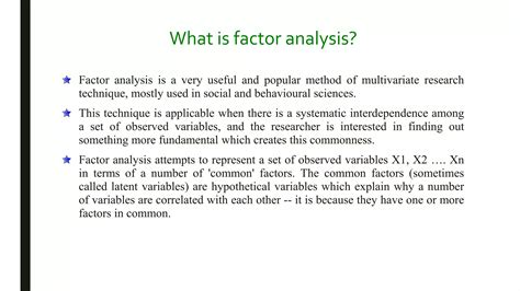 Factor Analysis Pptx