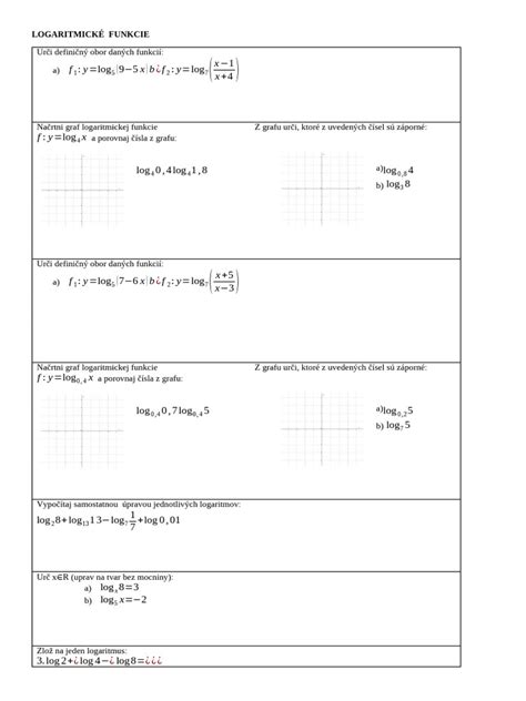 Logarithmic Functions | PDF