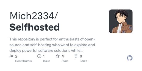 Github Mich2334selfhosted This Repository Is Perfect For Enthusiasts Of Open Source And Self