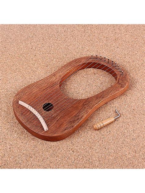 Wooden Harp 10 String Harp Portable Small Lyre Wit Grandado