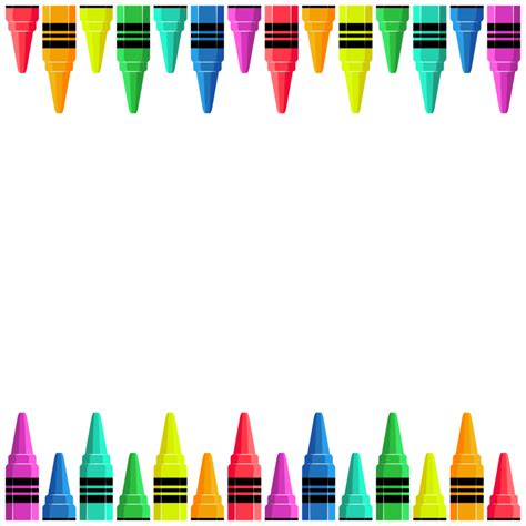 Crayon Border For Bulletin Board