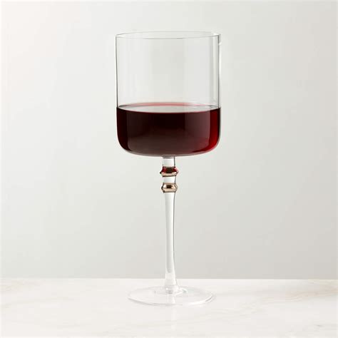 Olivia Clear Red Wine Glass Cb2
