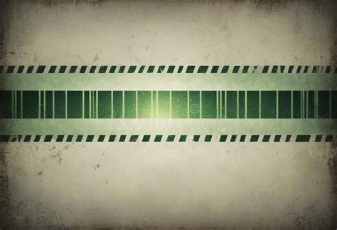 Tech Green Stripes On Abstract Grey Grunge Corporate Header Banner Stock Illustration