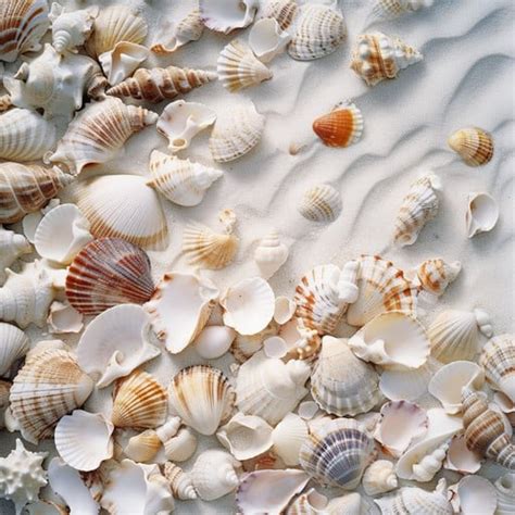 Free Seashell Collection Display Image Seashells Marine Collection