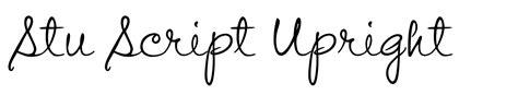 Stu Script Upright Police Webfont And Desktop Myfonts