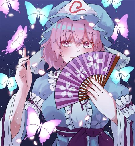 Saigyouji Yuyuko Touhou Drawn By Shippono Danbooru