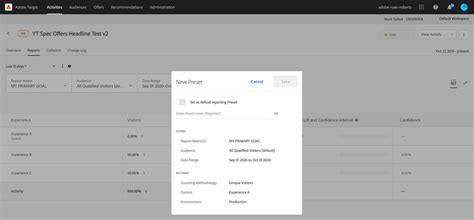 How Do I Configure Report Settings Adobe Target