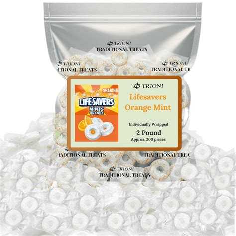 Lifesavers Orange Mint Candy Individually Wrapped 2lb Of Life Savers