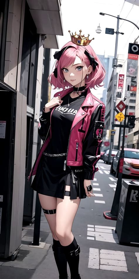 Alafe Girl With Pink Hair And Image Created By Doyobi Tensor Art