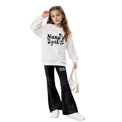 Sgmvnu Girls 2 Piece Clothes Set For Age 11 12 Years Graphic Sweatshirt