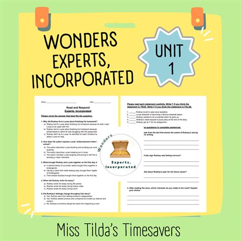 Experts Incorporated Grade 4 Wonders Made By Teachers