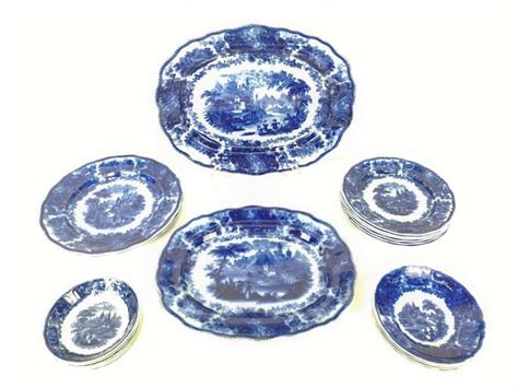 20 Pcs Nonpareil Burgess And Leigh Flow Blue Dinnerware