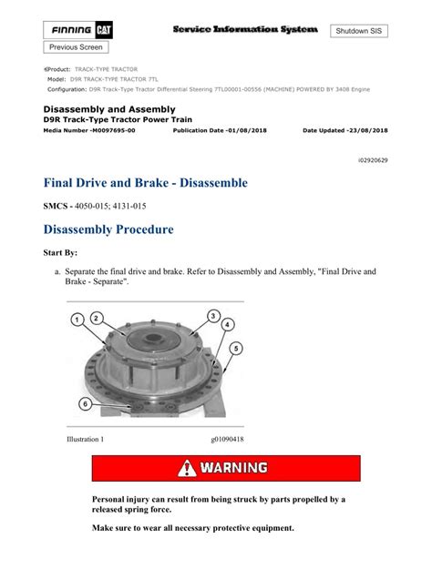 Ppt Caterpillar Cat D9r Track Type Tractor Prefix 7tl Service