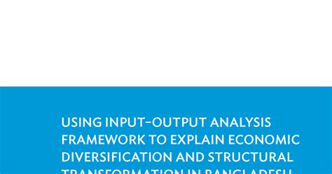Using Inputoutput Analysis Framework To Explain Economic