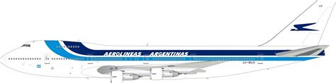 Inflight200 Aerolineas Argentinas Boeing 747 287b Lv Mlo With Stand Extremely Limited