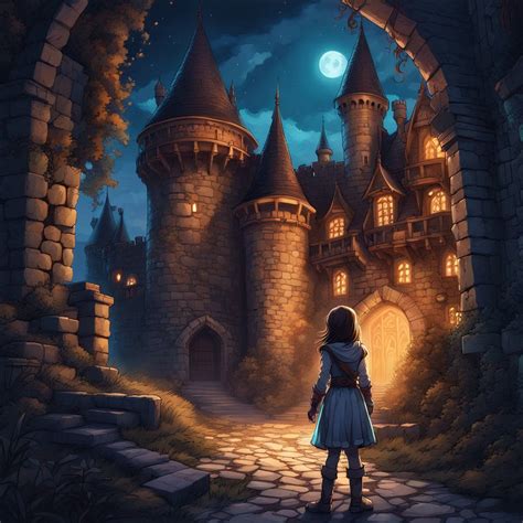 A Young Girl Investigating A Castle At Night By Nextwr On Deviantart
