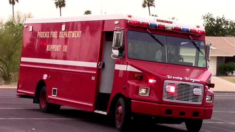 Phoenix Fire Dept Support 12 Responding Youtube