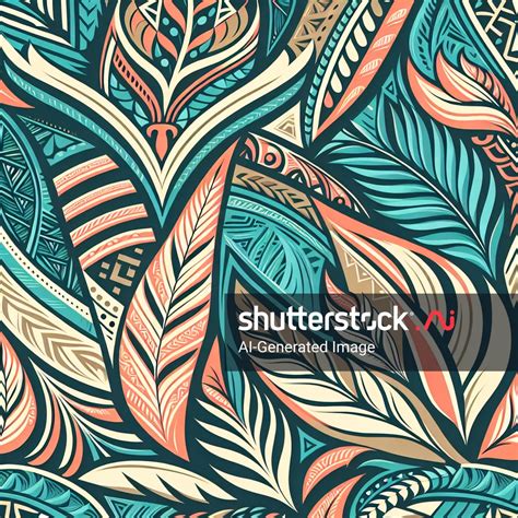 Ethnic Polynesian Theme Vibrant Seamless Print Ai Generated Image 2477631881 Shutterstock