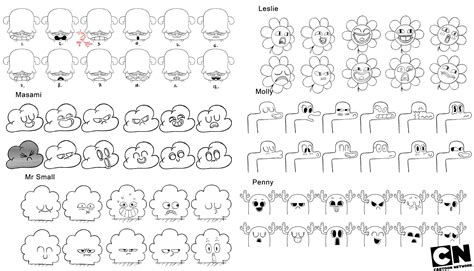 Designs And Posings The Amazing World Of Gumball World Of Gumball Character Sheet