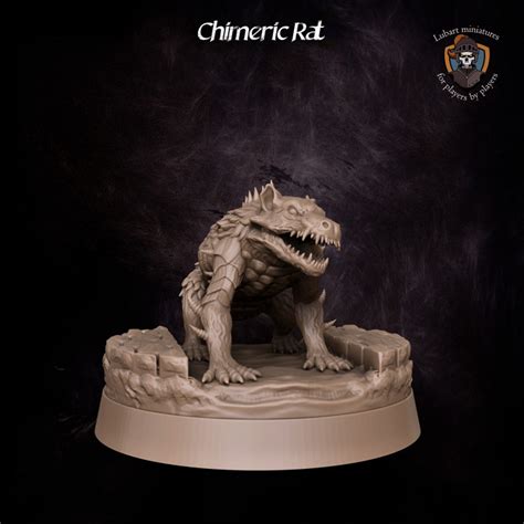3d Printable Chimeric Rat By Lubart Miniatures