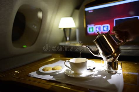 Emirates First Class Interior Editorial Stock Image Image Of Airlines Coffee 59786219