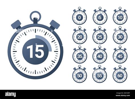 Stopwatch Icons Timer Icons Set Speed Measurements Countdown From To Seconds Stopwatch