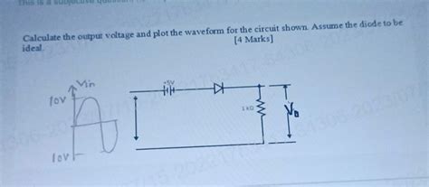 Solved Calculate The Output Voltage And Plot The Waveform Chegg