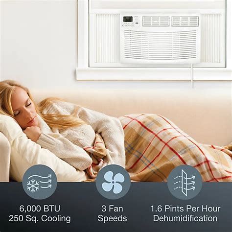 Amana 115v Window Mounted Air Conditioner With Remote Control 250 Sq