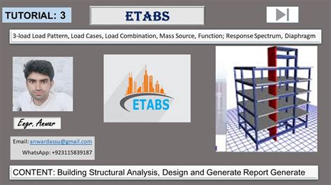 3 Define Load Pattern Load Case Load Combination Mass Source