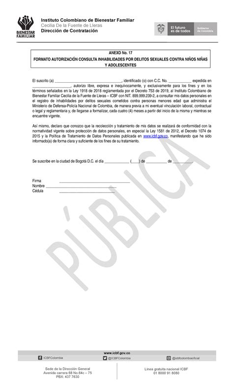 Anexo 17 Formato Autorizacion Consulta Delitos Sexuales Línea